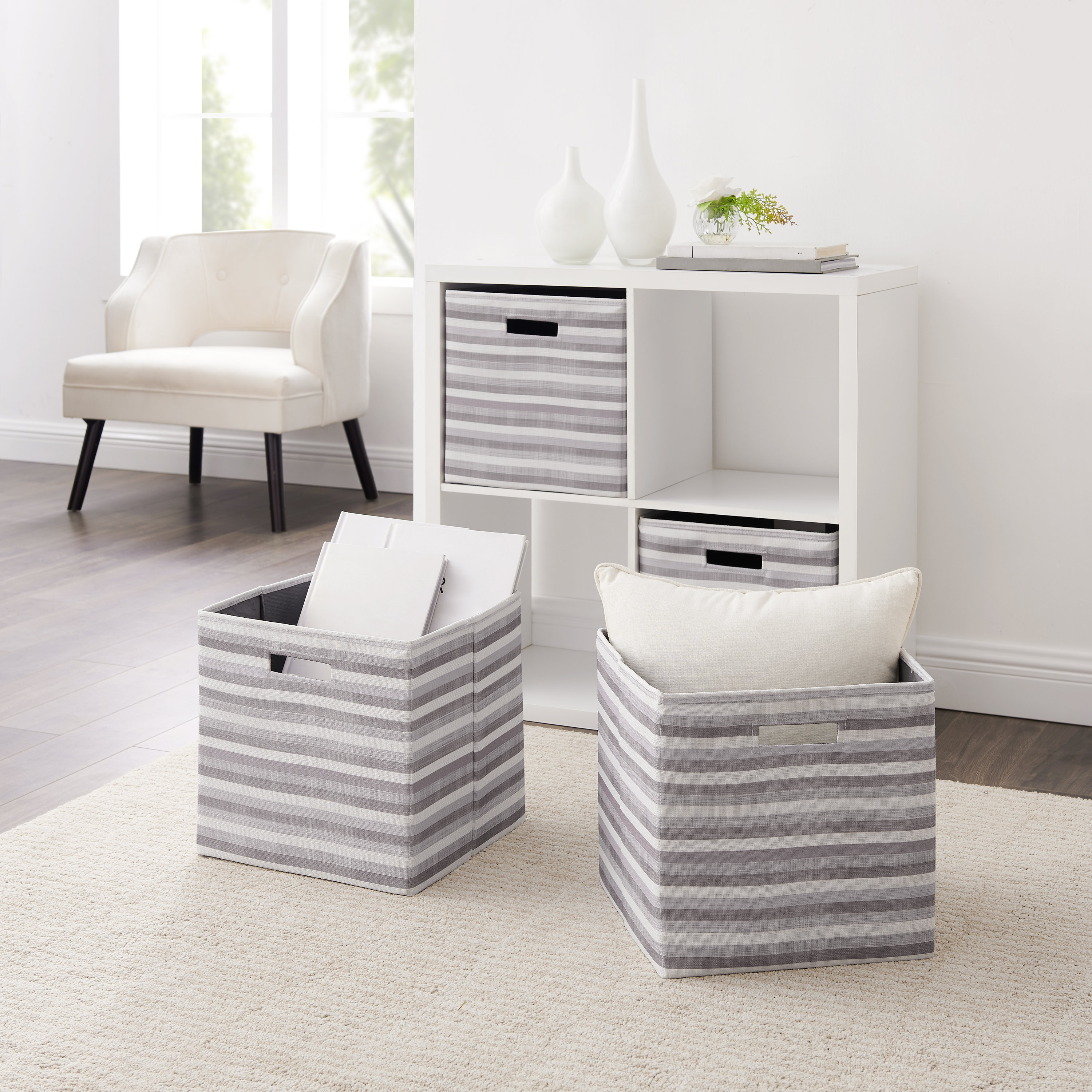 Wade Logan® Hamlett Storage Cardboard Bin Set & Reviews | Wayfair