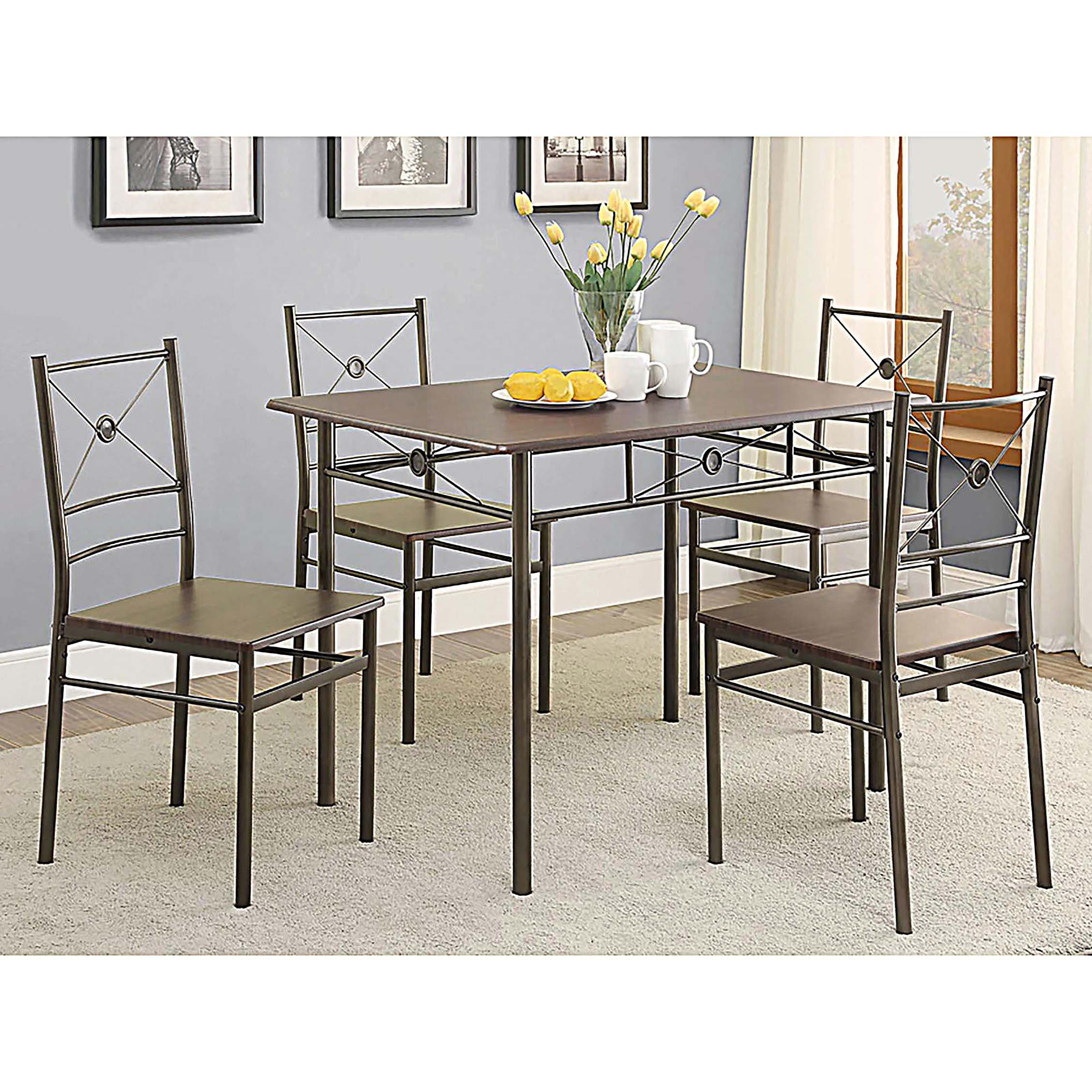 Winston Porter 5-Piece Rectangle Dining Table Set | Wayfair