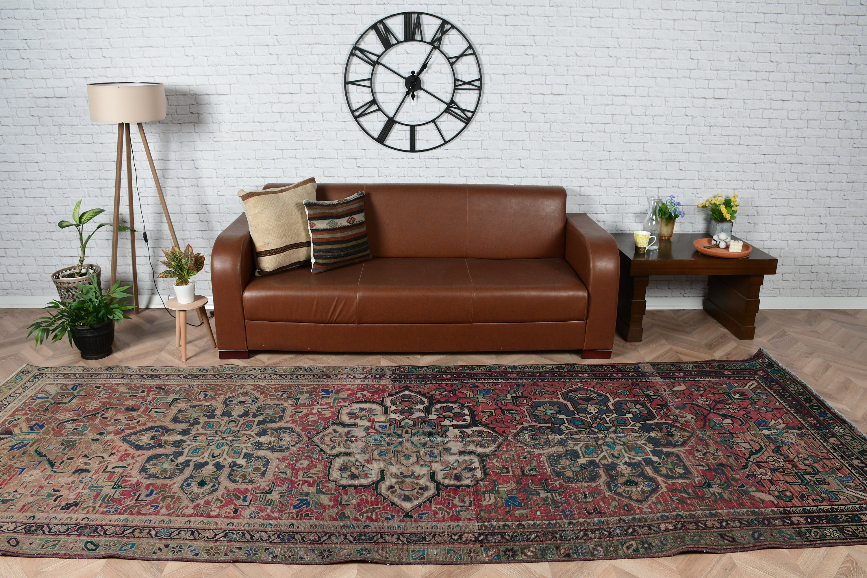 Bungalow Rose Vintage Turkish Antique Runner in Brown for Corridors ...
