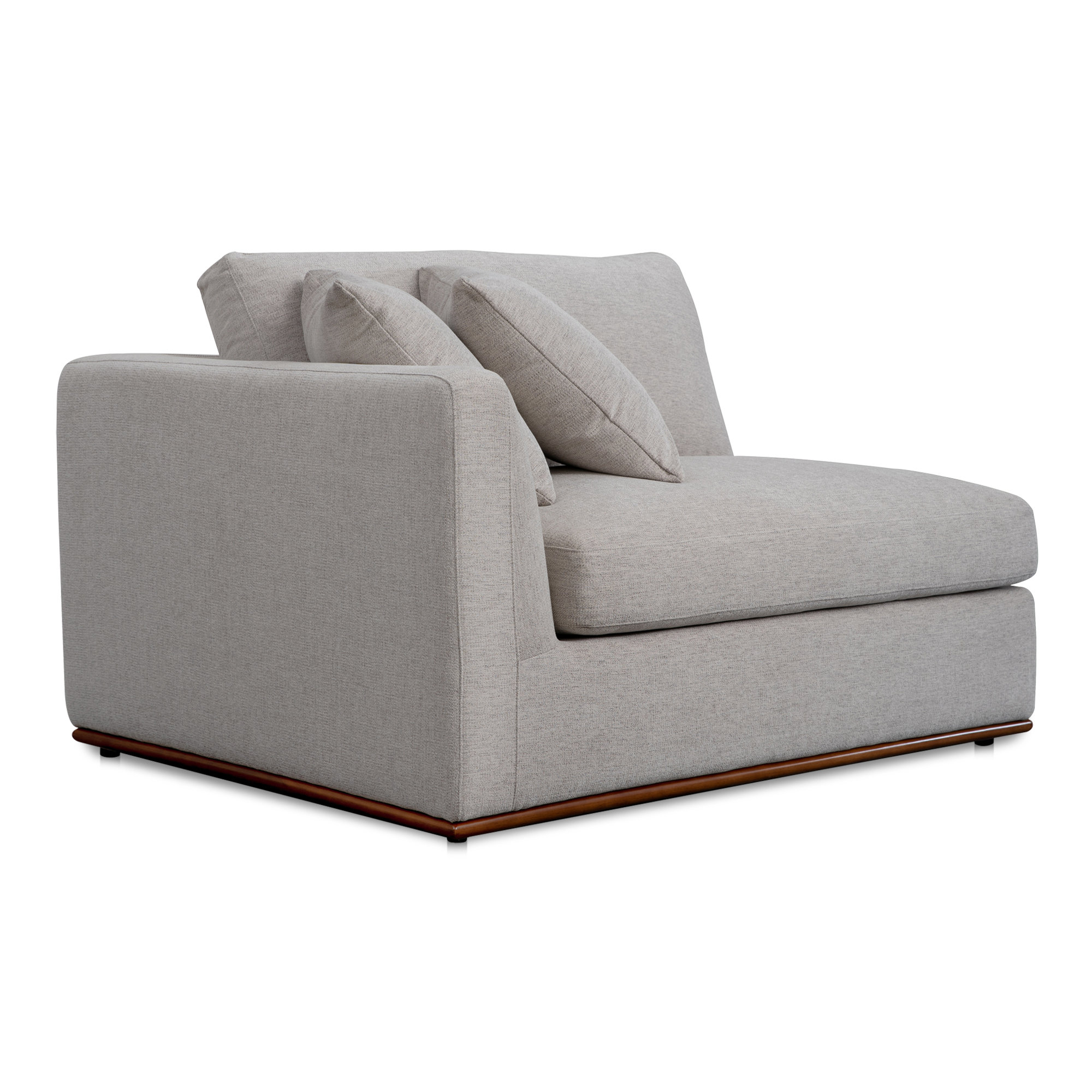 Moe's Home Collection Rue Left Arm Facing Chair Flecked Grey | Wayfair