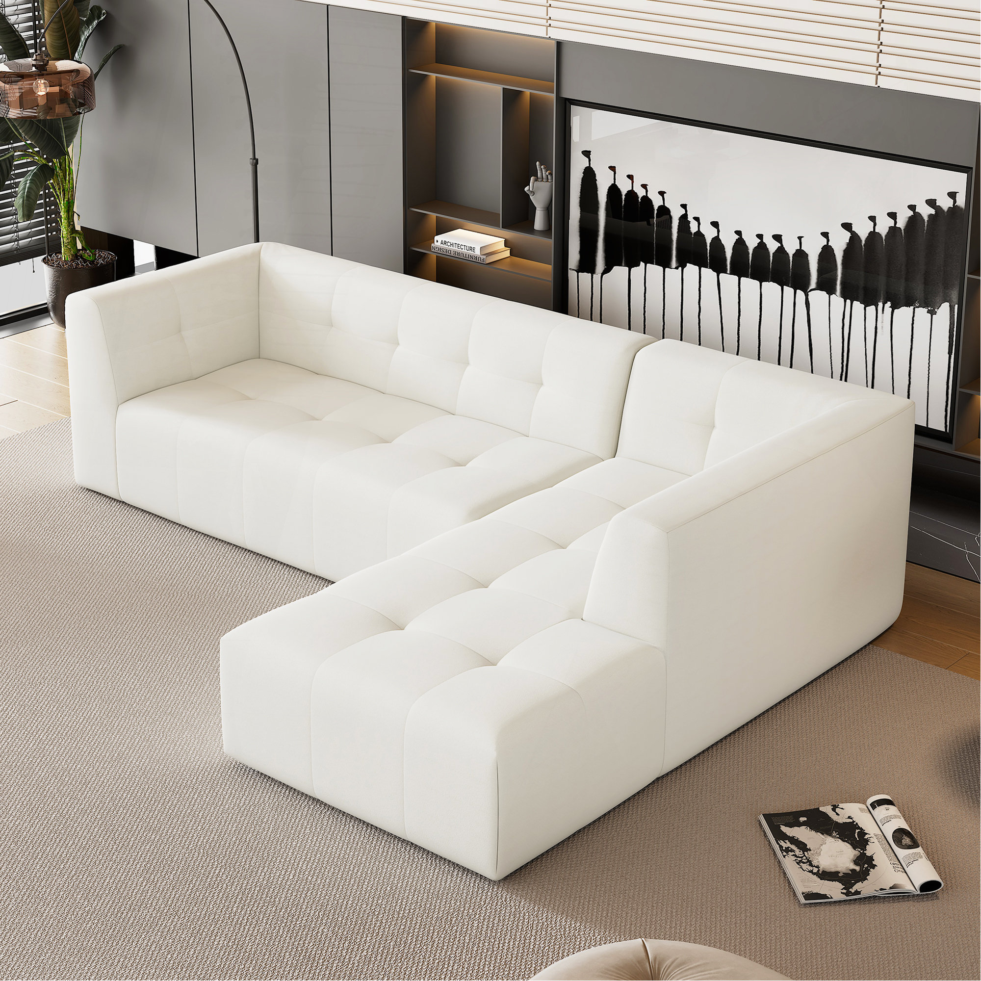George Oliver 112.2*74" Modular Modular Combination Living Room Sofa ...