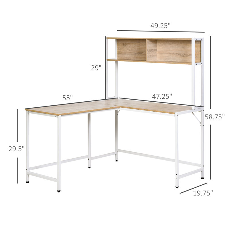 Ebern Designs Alenna 55'' Desk & Reviews | Wayfair