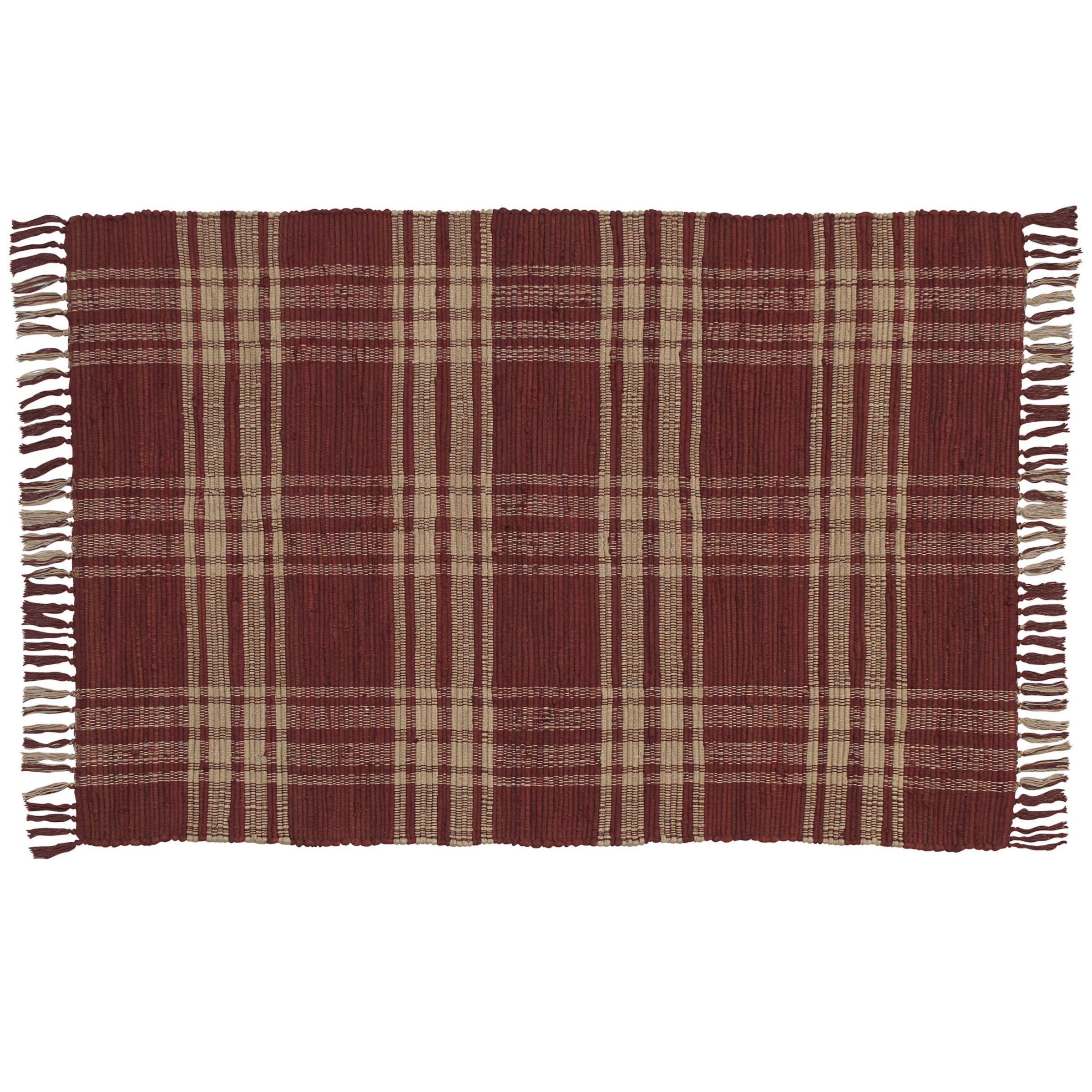 Millwood Pines Sturbridge Rag Rug - Wine | Wayfair