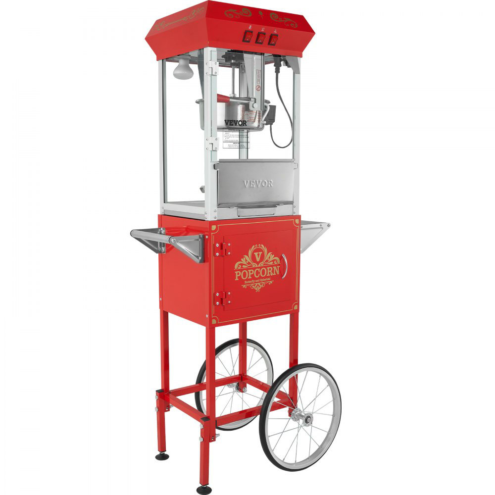 VEVOR 8 oz. Popcorn Machine with Cart in Red Color & Reviews | Wayfair