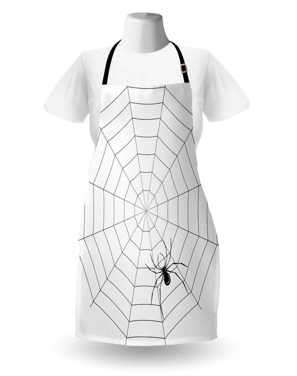 The Holiday Aisle® Halloween Apron Unisex Poisonous Character Print Adult Size White And