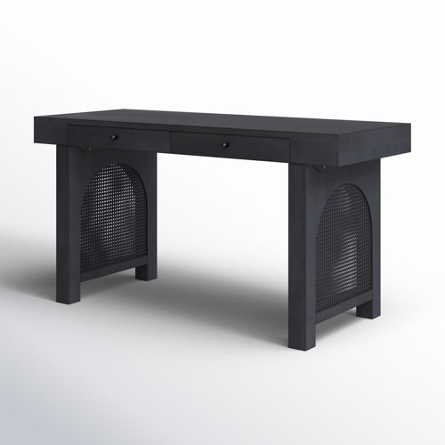Birch Lane™ Estero Solid Wood Top Metal Base Writing Desk | Wayfair