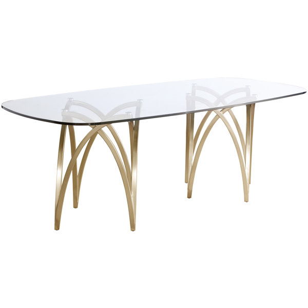 Glass Rectangular Kitchen & Dining Tables You'll Love | Wayfair