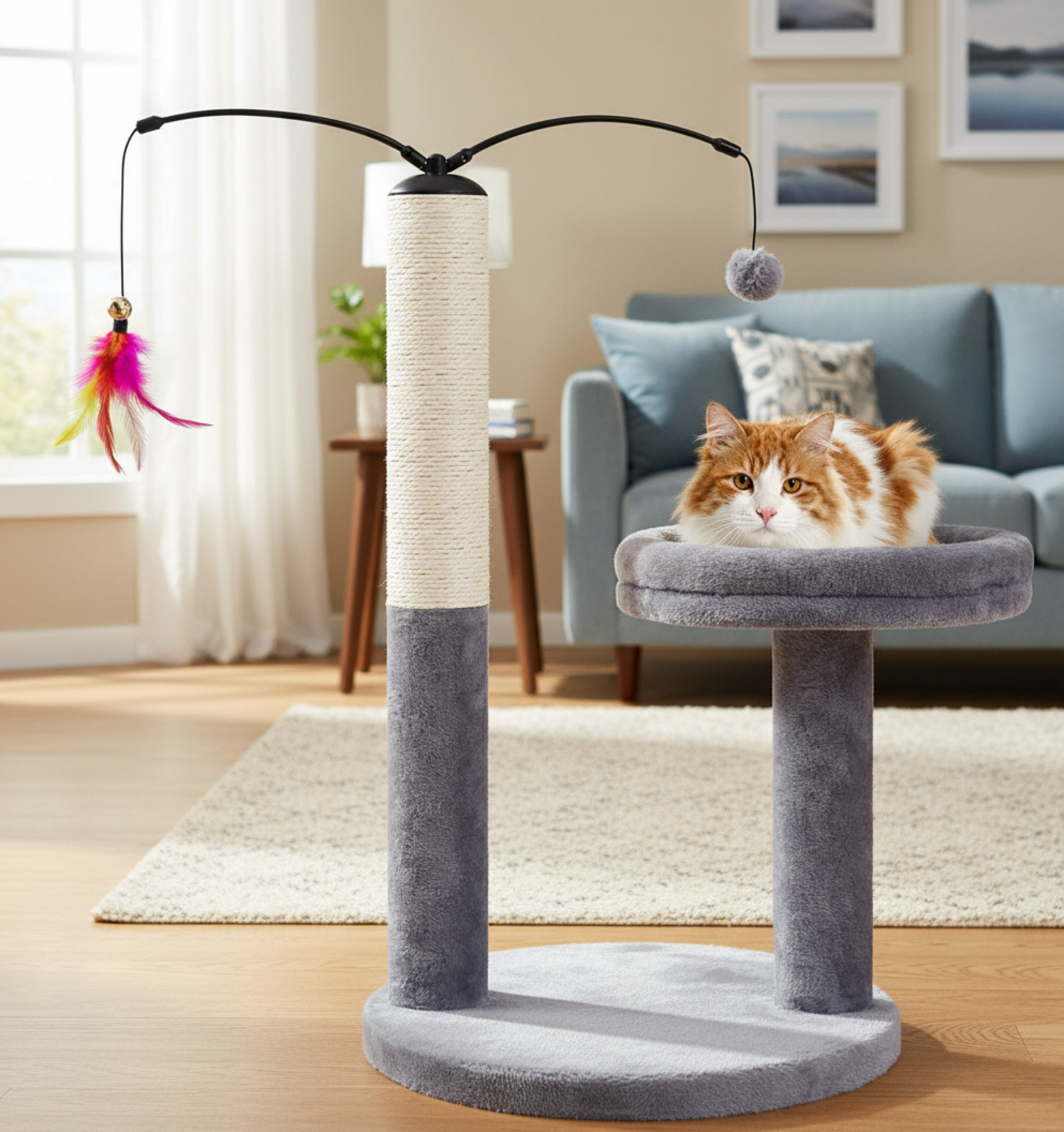 Tucker Murphy Pet™ Sturdy, Weighted Base Cat Scratching Post, 24-Inch ...