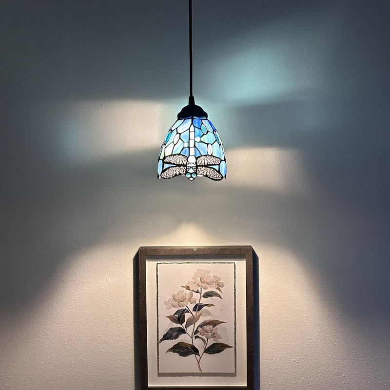 Fleur De Lis Living Shehan Tiffany Mini Hanging Lights Stained Glass ...