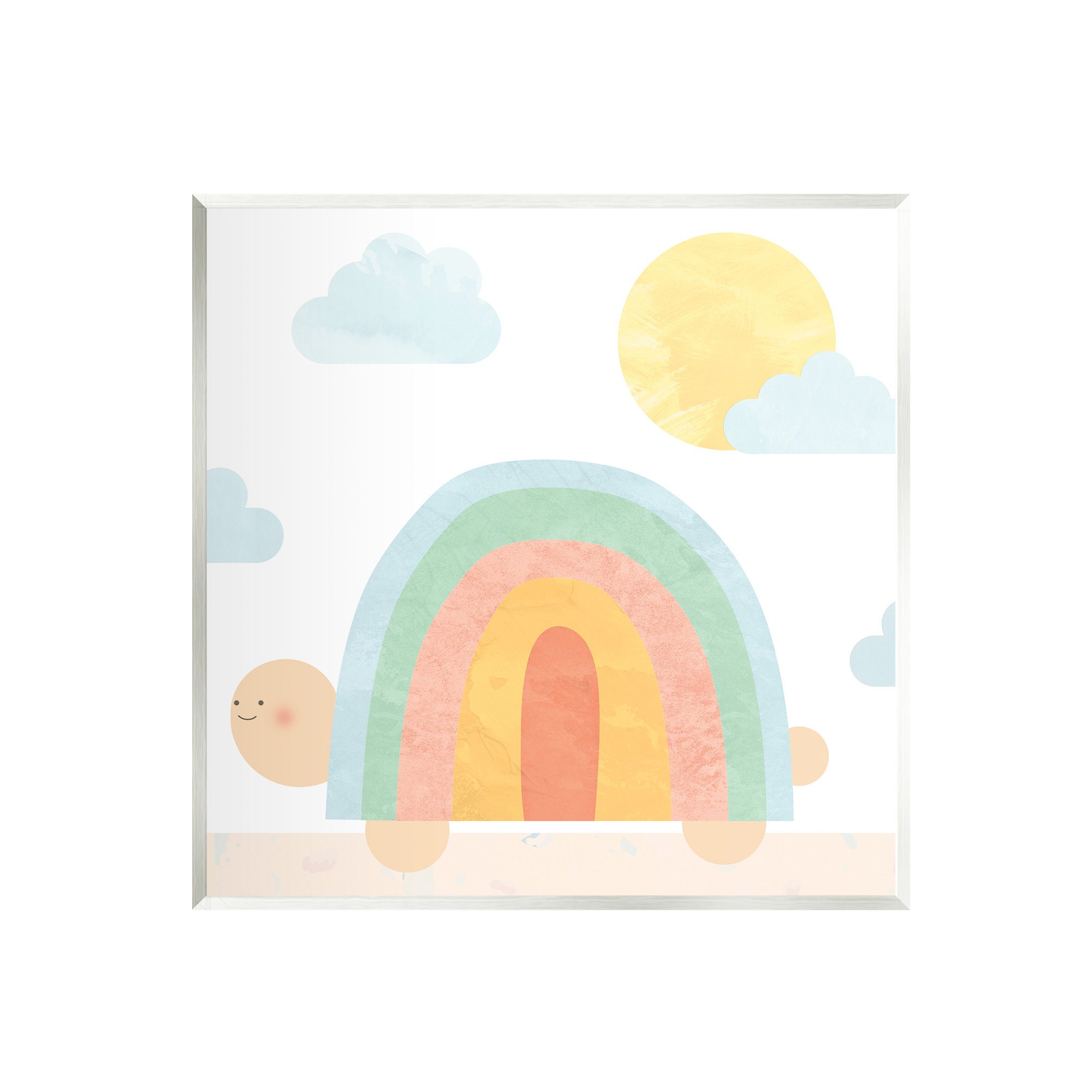 Stupell Industries Au-652-Giclee Rainbow Shape Turtle Shell Scene ...