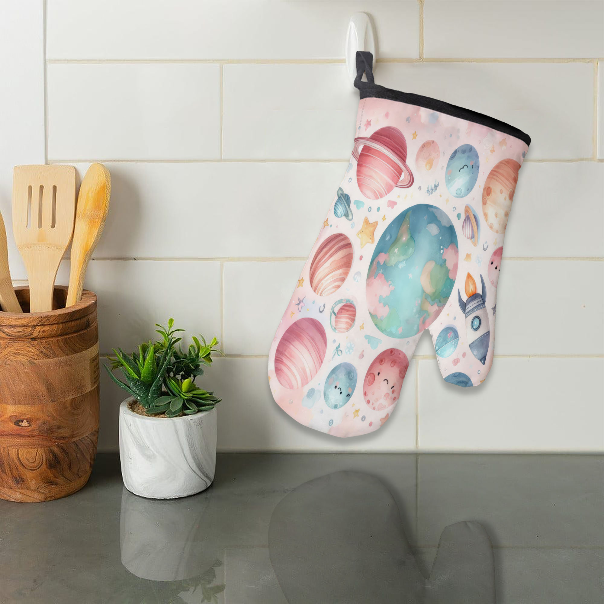 MentionedYou Celestial Orbit Oven Mitt Cotton Twill | Wayfair