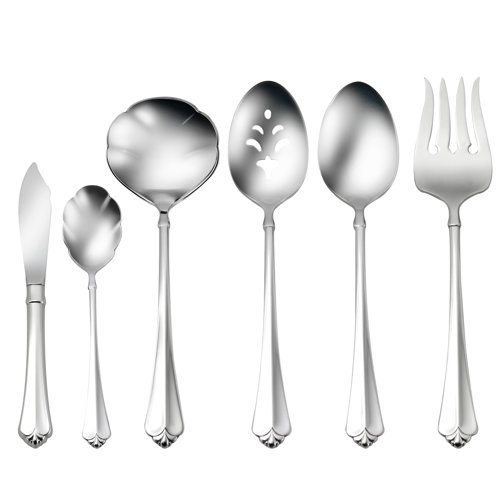 Oneida Juilliard 6 Piece Flatware Serving Set, 18/10 Stainless Steel ...