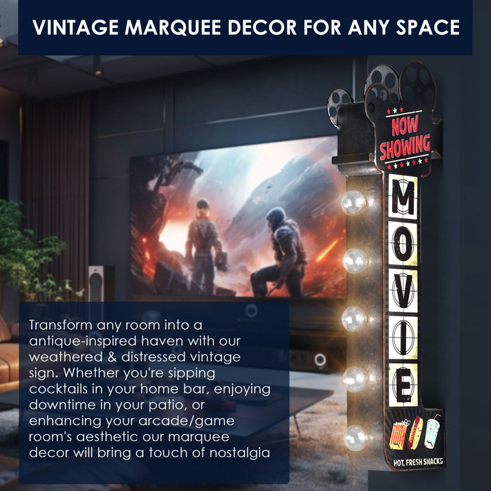 17 Stories Sevasta 25'' Movie Themed Sign | Wayfair