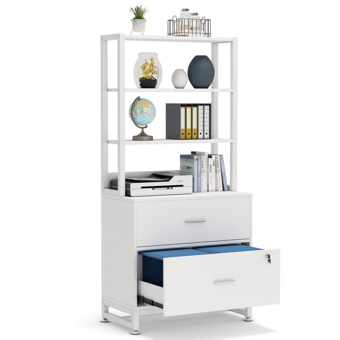 17 Stories Vertical Filing Cabinet Storage Bookcase & Reviews | Wayfair