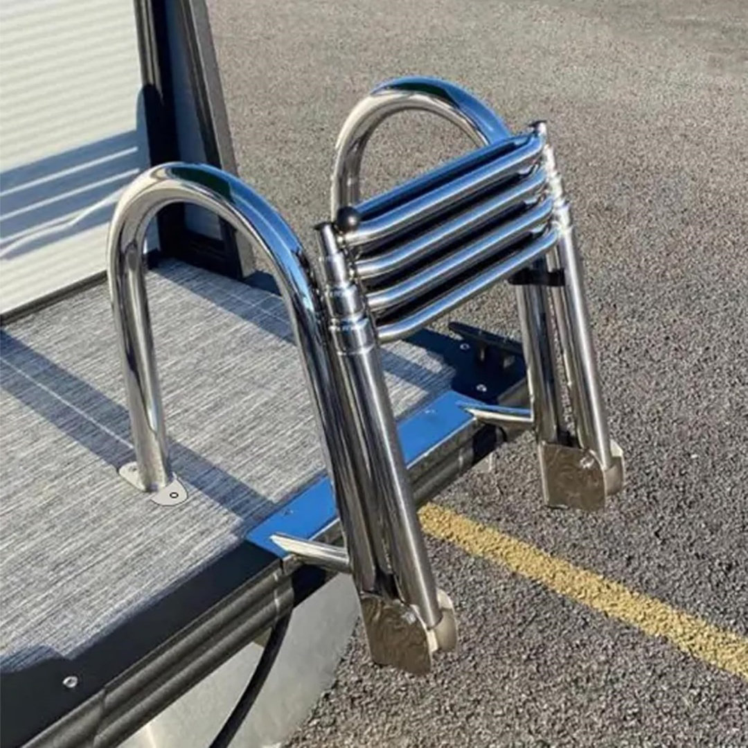 DESIGN SHOP BY SHELL 4-Step Stainless Steel Telescoping Dock Ladder For ...