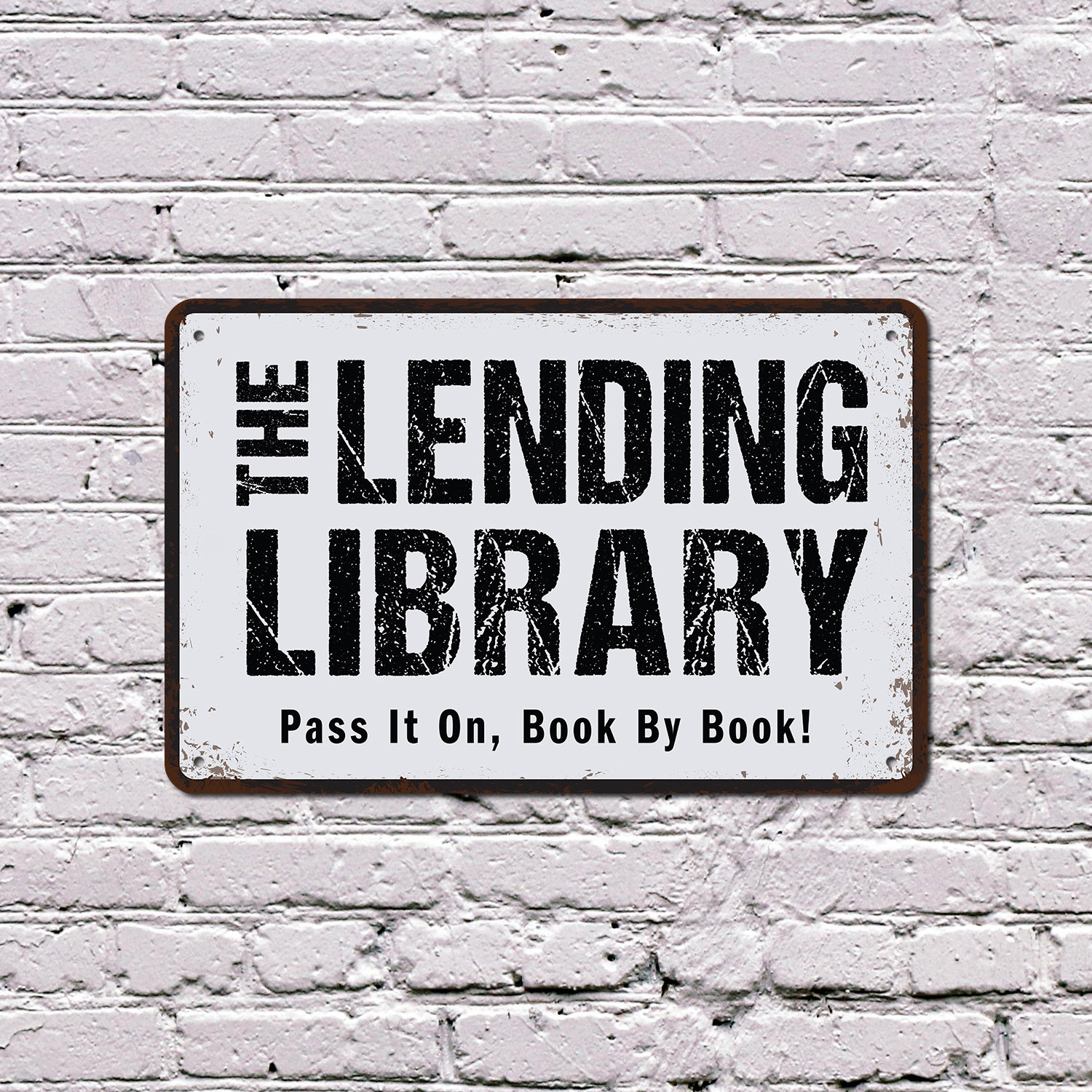 SignMission The Lending Library 8 Inch x 12 Inch Plastic Sign | Wayfair