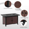 Latitude Run® 43" Aluminum Propane Gas Fire Pit Table, 60000 Btu Rattan ...