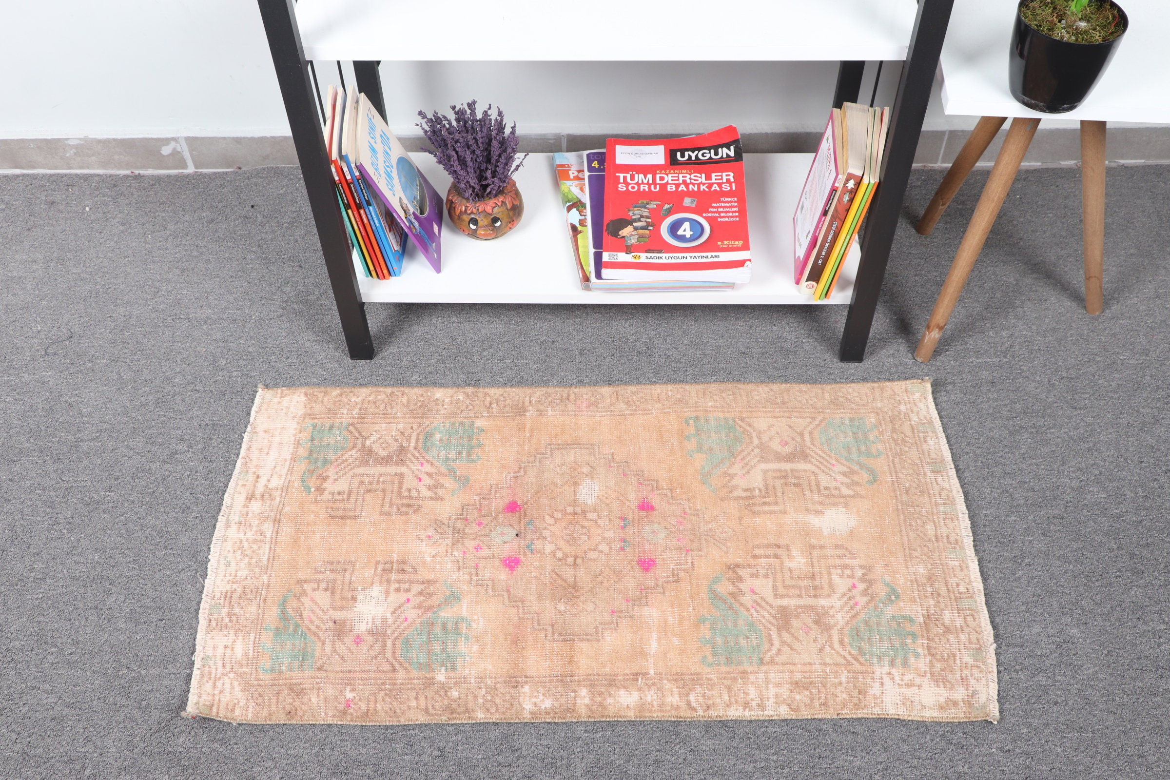 Bungalow Rose Vintage Turkish Door Mat With Faded Earth Tones And ...