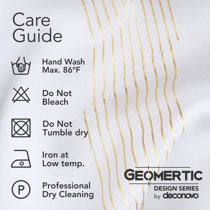 Deconovo Geometric Blackout Thermal Curtain Pair | Wayfair