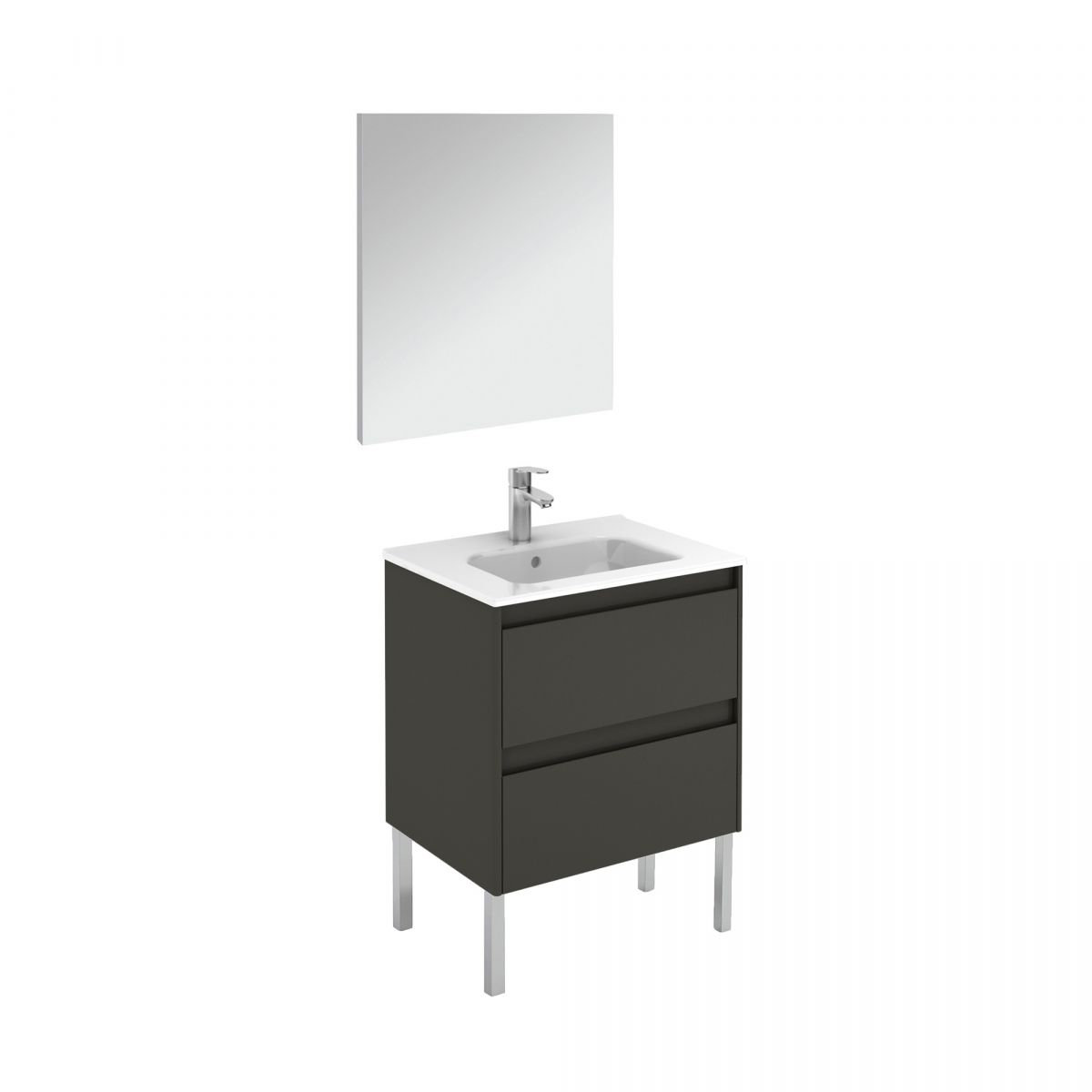 WS Bath Collections Ambra 23.8'' Single Bathroom Vanity with Ceramic ...