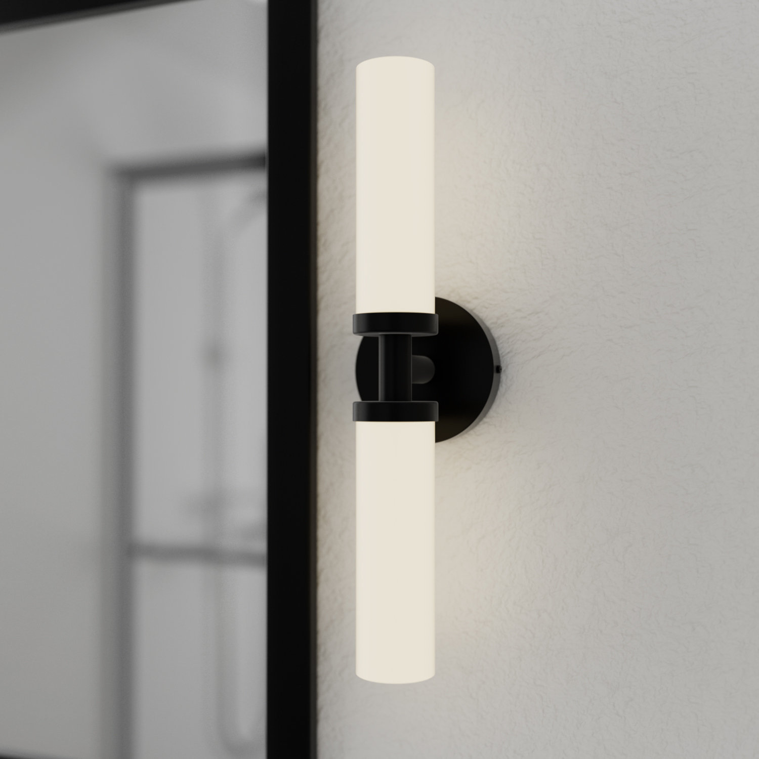 Wade Logan® Arhna 2-Light Modern Dimmable Vanity Light with Clear Glass ...