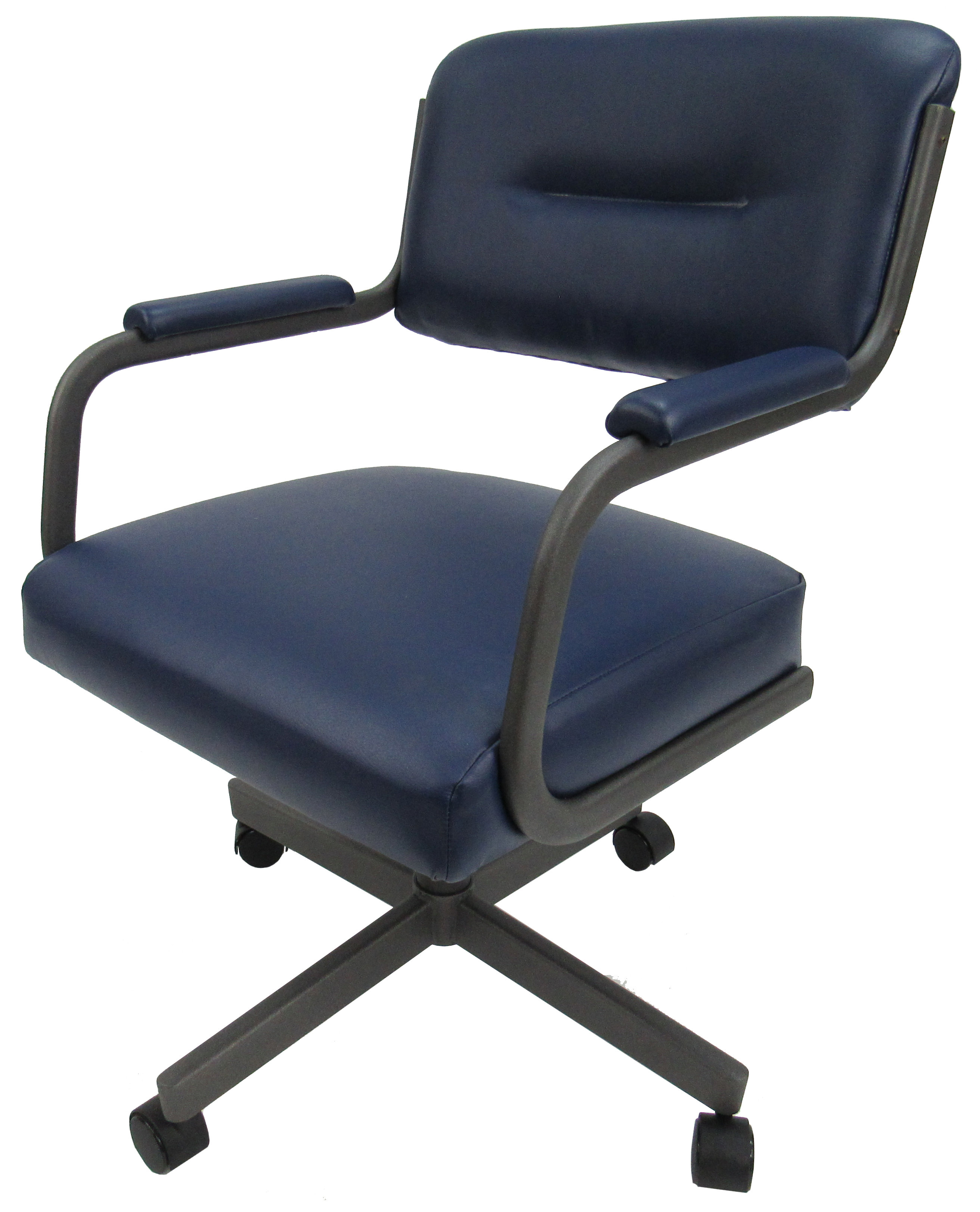 Latitude Run® Denison Dining Metal Caster Chairs Metal Arm Chair ...