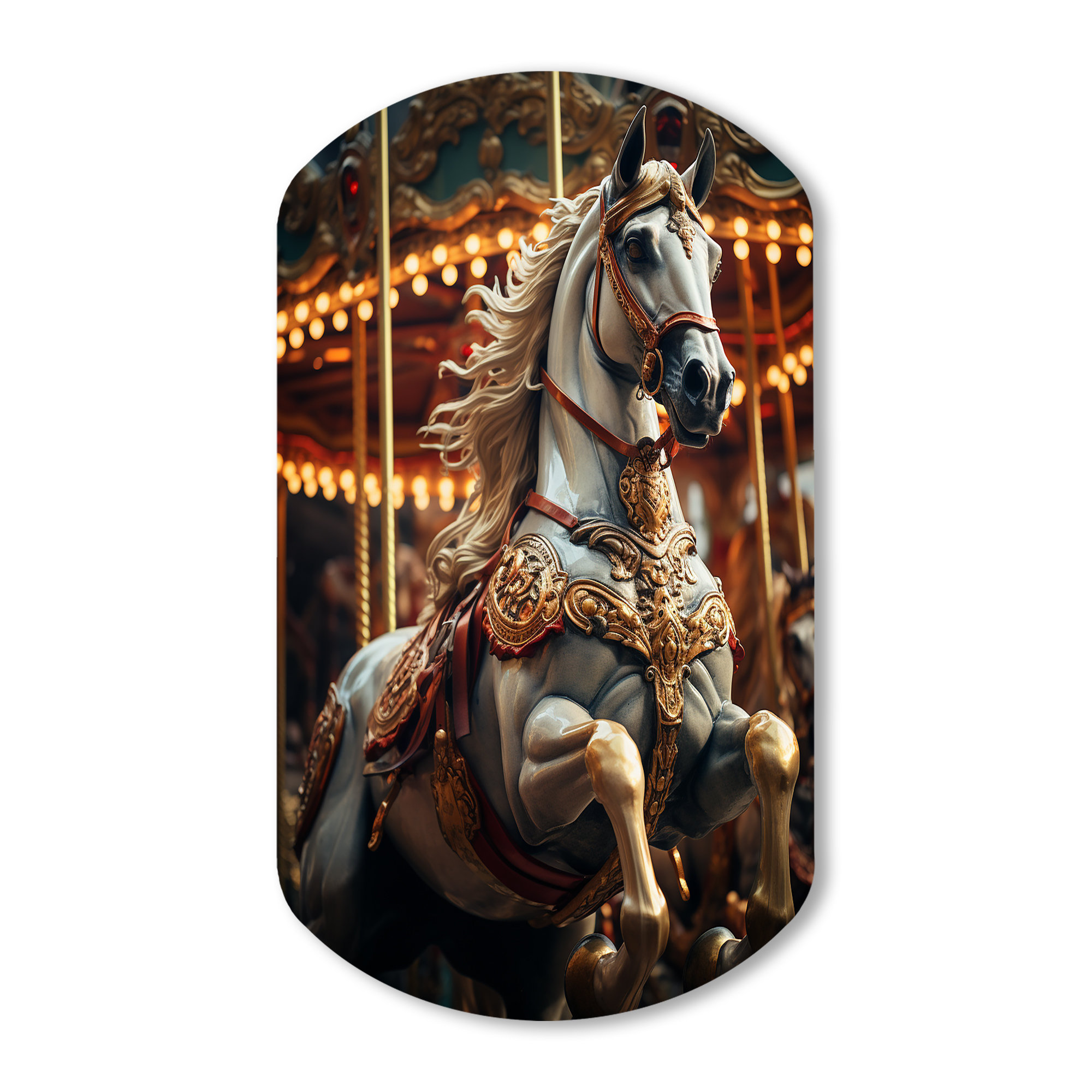 Design Art Carousel - Carousel Cylinder Shape Irregular Metal Wall ...