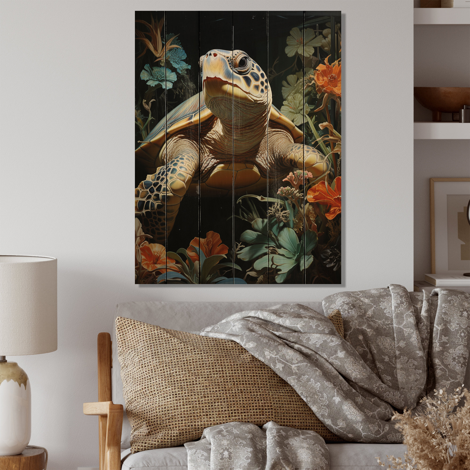 Red Barrel Studio® Jalayah Turtle Tranquility In The Ocean I Print on ...