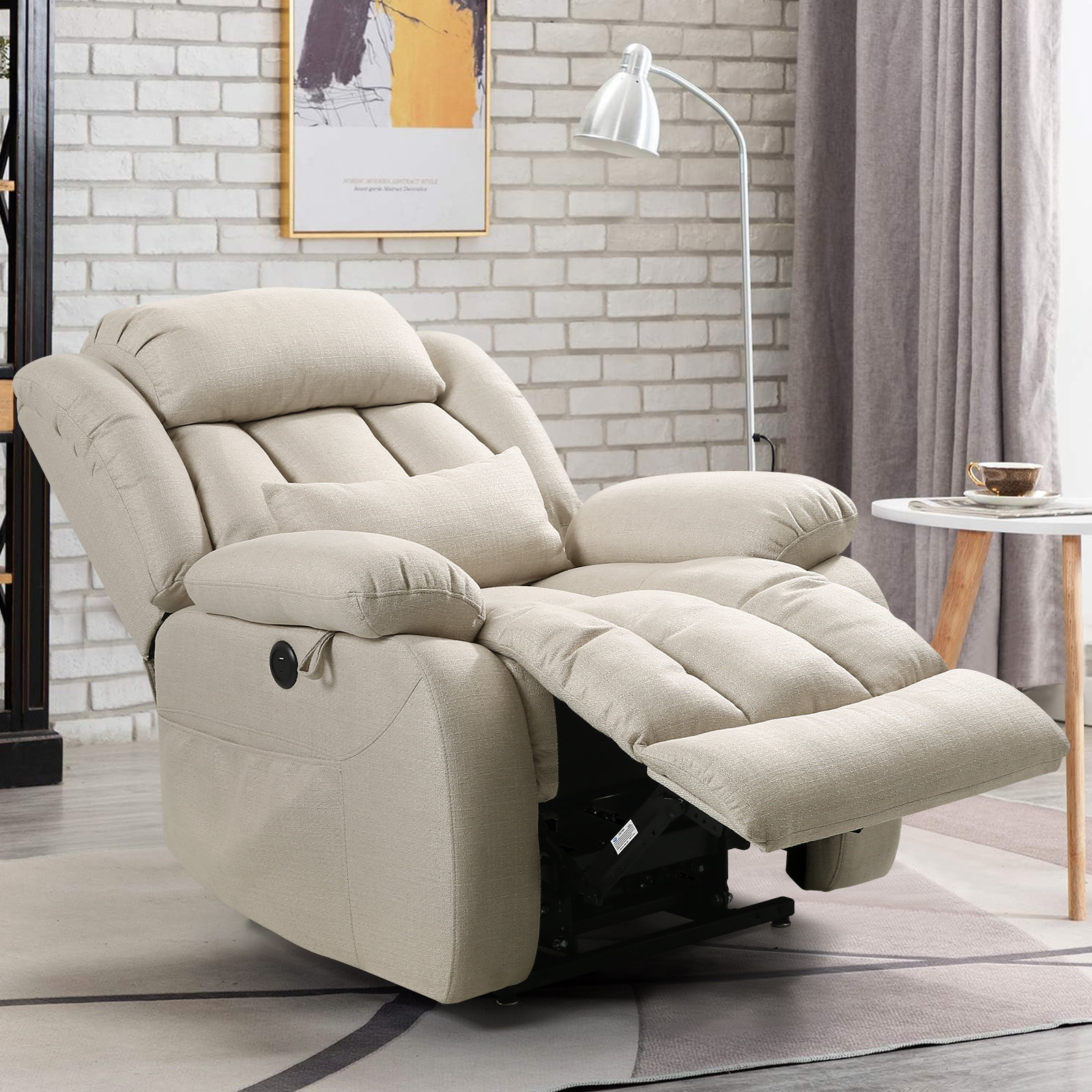 Latitude Run® Bilney Dual Motor Lay Flat Power Lift Recliner Chair for ...