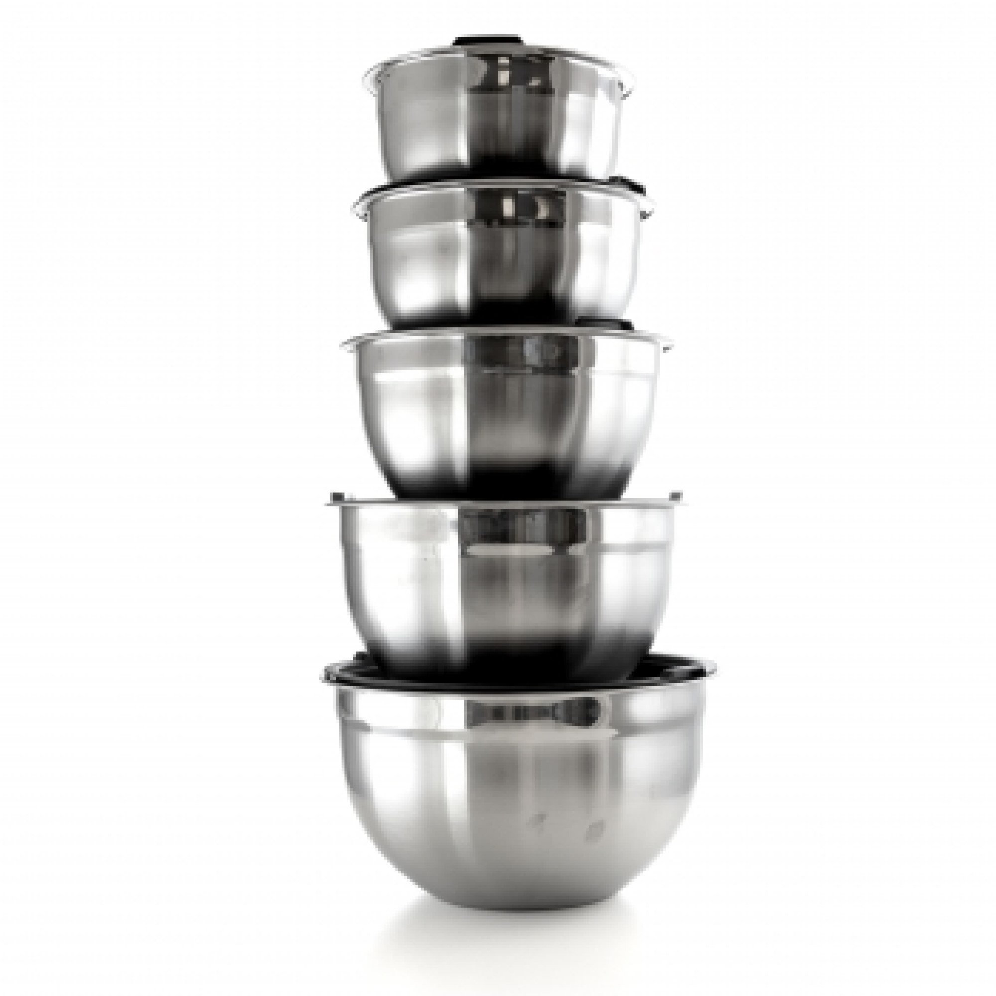 ORIXFORCE Megachef 5 Piece Multipurpose Stackable Mixing Bowl Set With ...