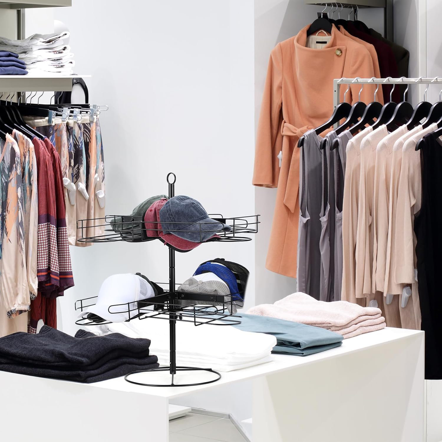 yitesiUSA 2 Pcs 2 Tier Wire Hat Display,Black - Wayfair Canada