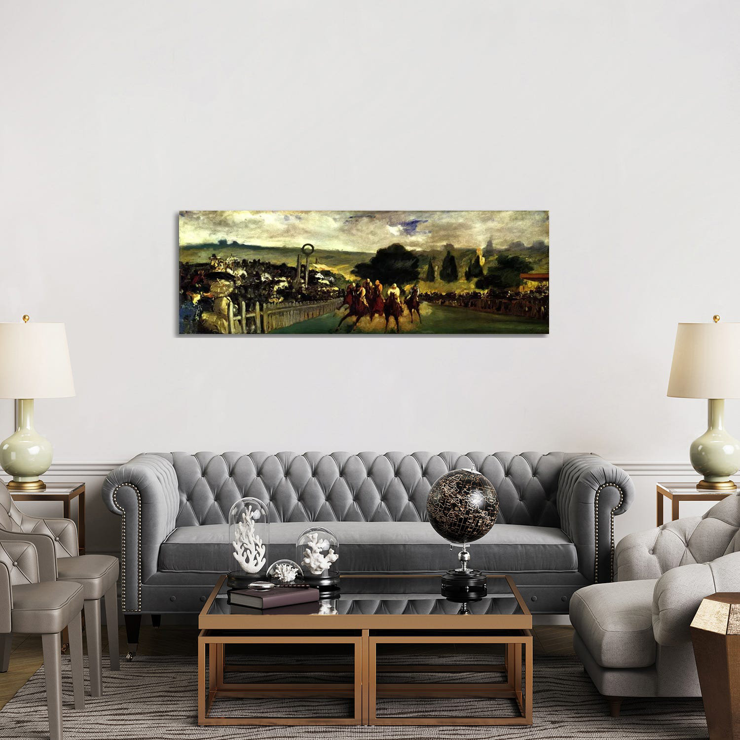 Rosalind Wheeler Races at Longchamp by Edouard Manet - Wrapped Canvas ...