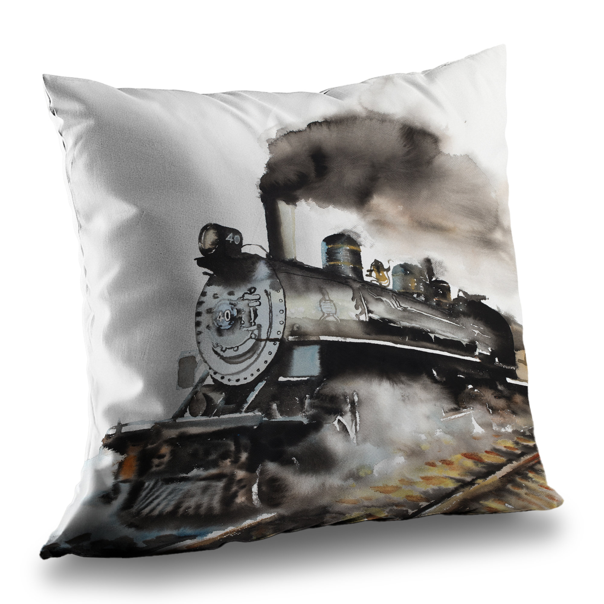 Begin Edition International Inc. Vintage Steam Train Poly Twill Throw ...