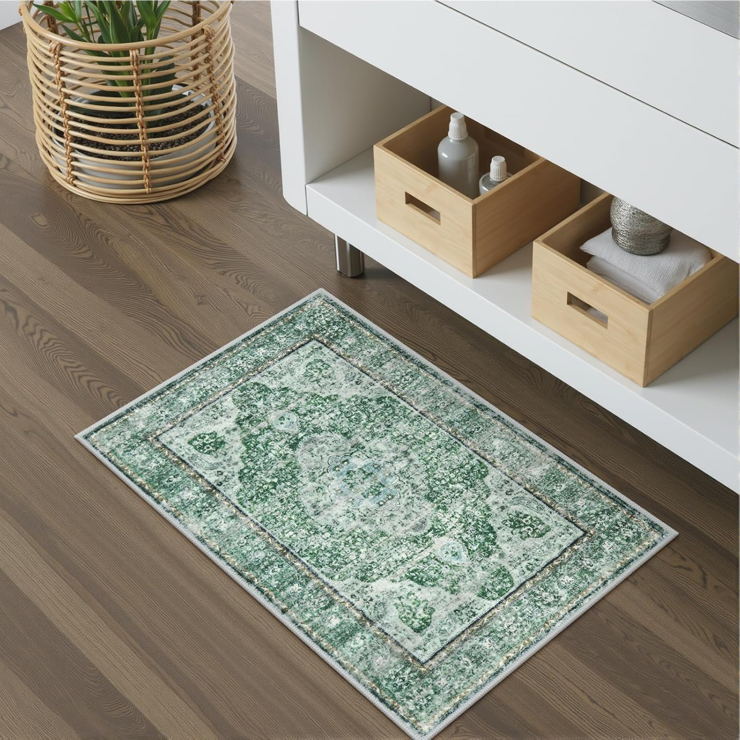 Bungalow Rose Farmhouse Boho Bathroom Rugs | Wayfair