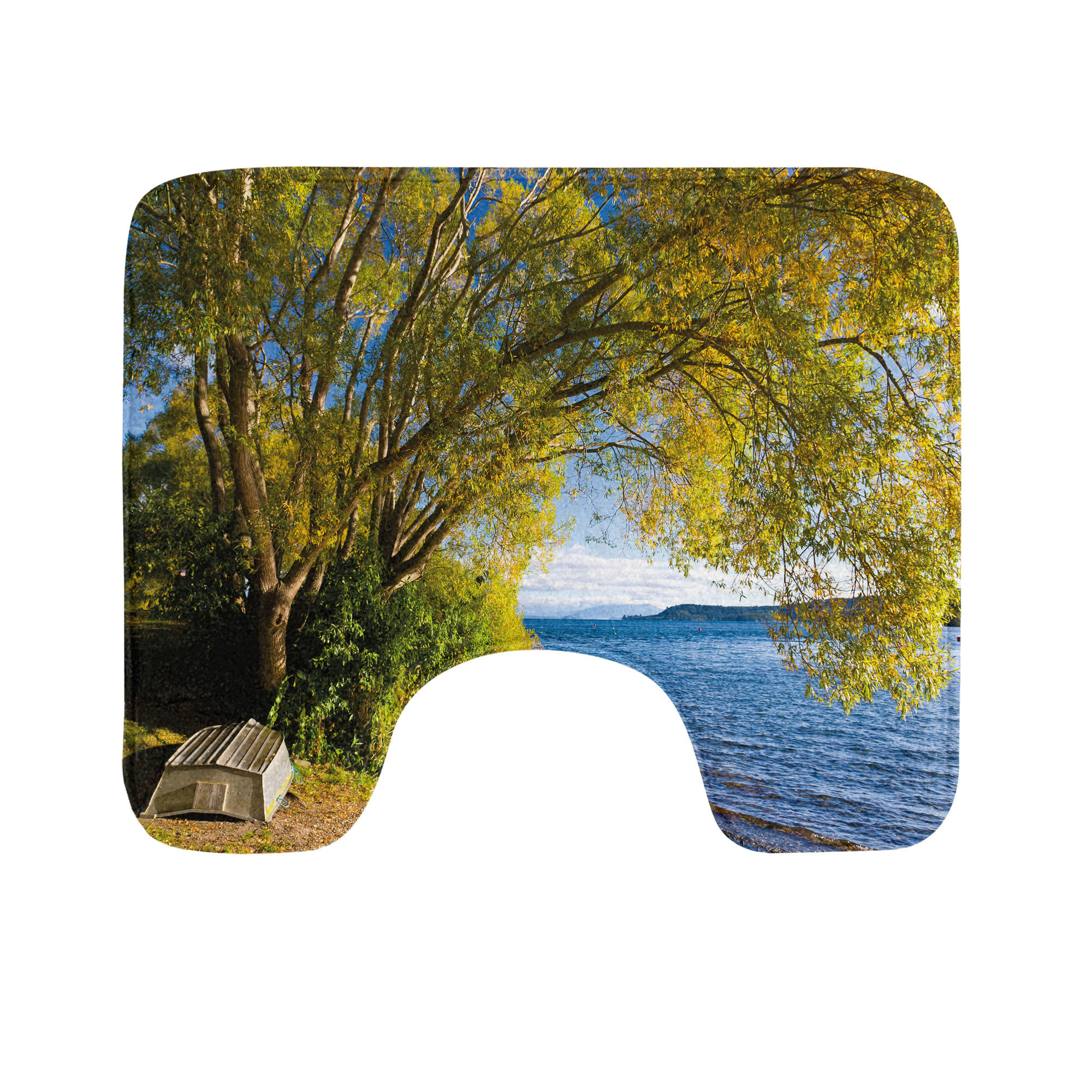 Ophelia & Co. Fishing Toilet Mat U-Shape Bathroom Rug 20" Olive Green ...