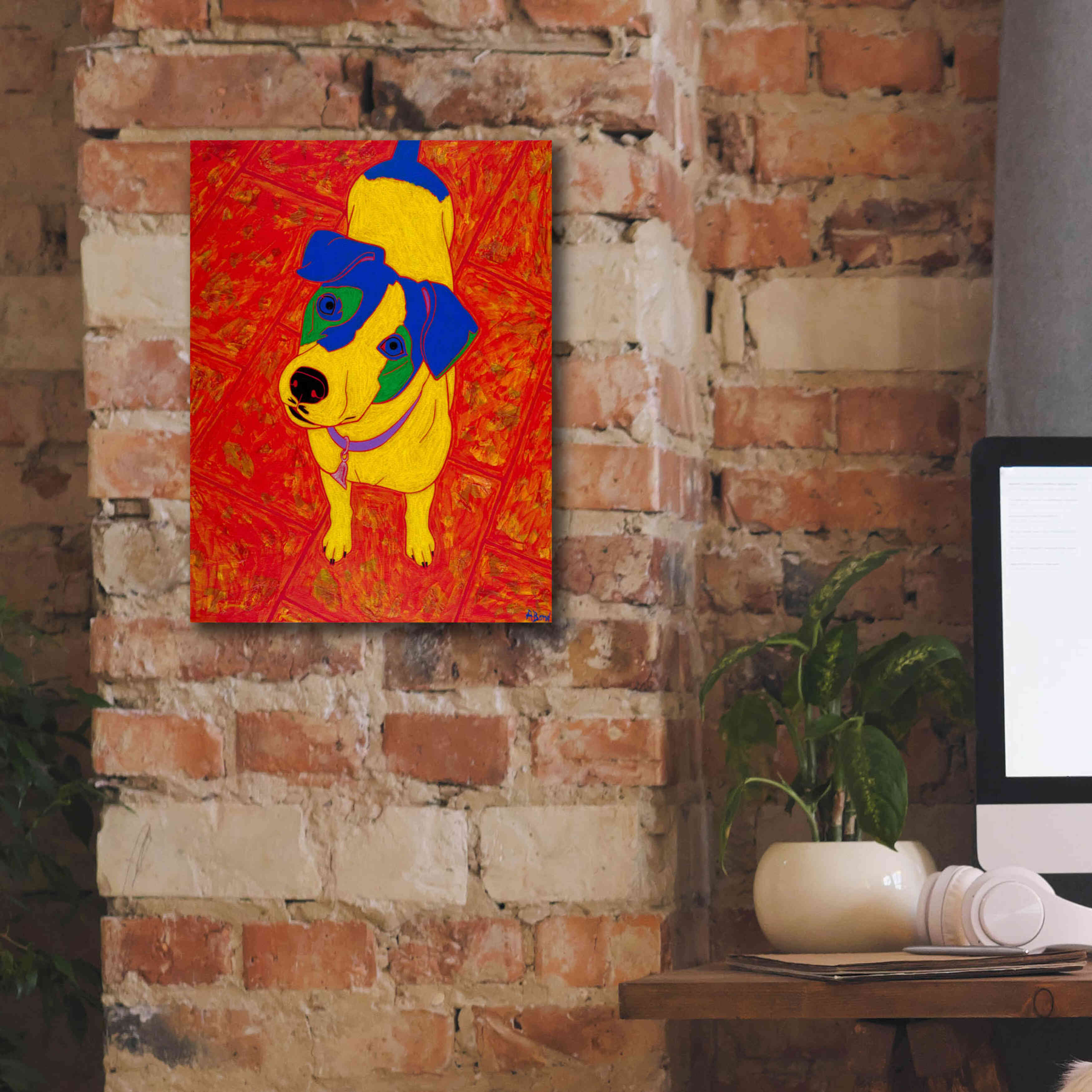 Red Barrel Studio Epic Graffiti 'Feisty Jack Russell' By Angela Bond ...