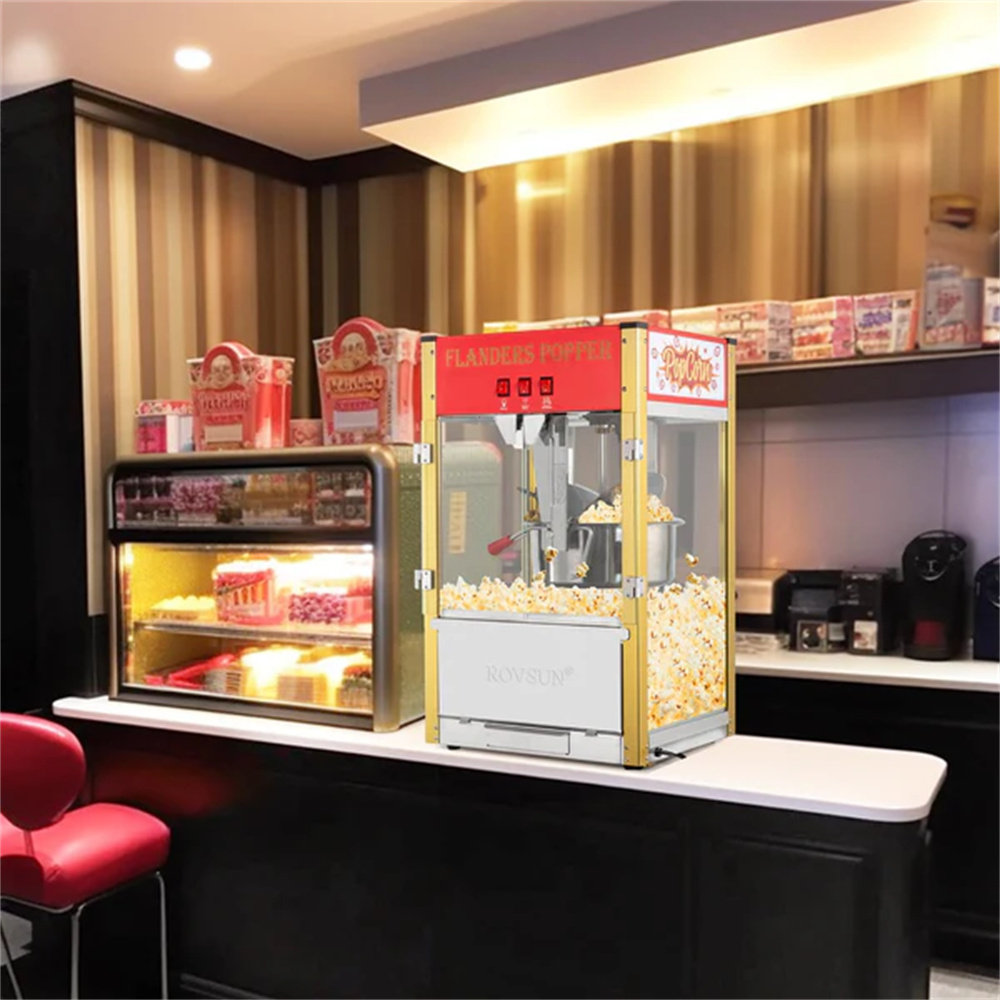 Winado 1600W 120V 16oz Kettle Popcorn Machine Maker Countertop | Wayfair