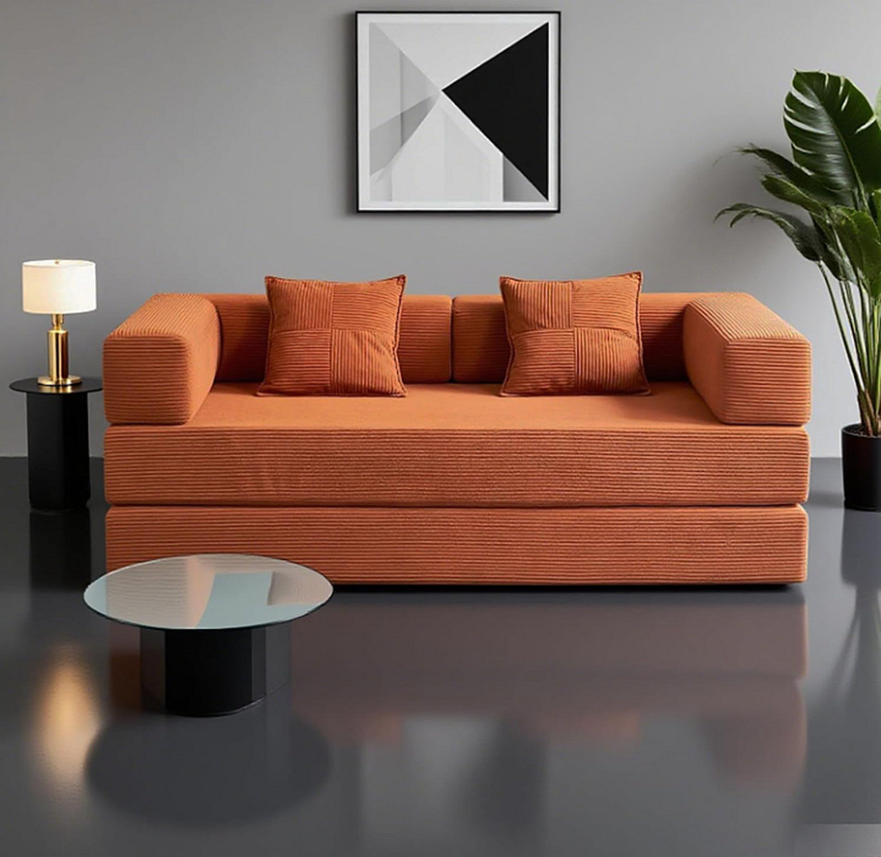 Wrought Studio™ Sofa Bad No Assembly, Upholstered Boneless Pull Out ...