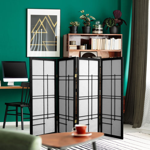 World Menagerie Clara 4 Ft. Short Rice Paper Folding Screen & Reviews ...