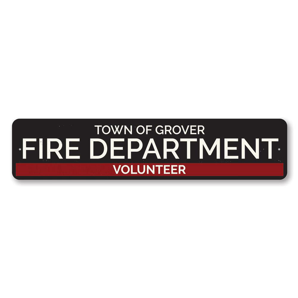 Lizton Sign Shop, Inc Town Volunteer Fire Department Aluminum Sign ...