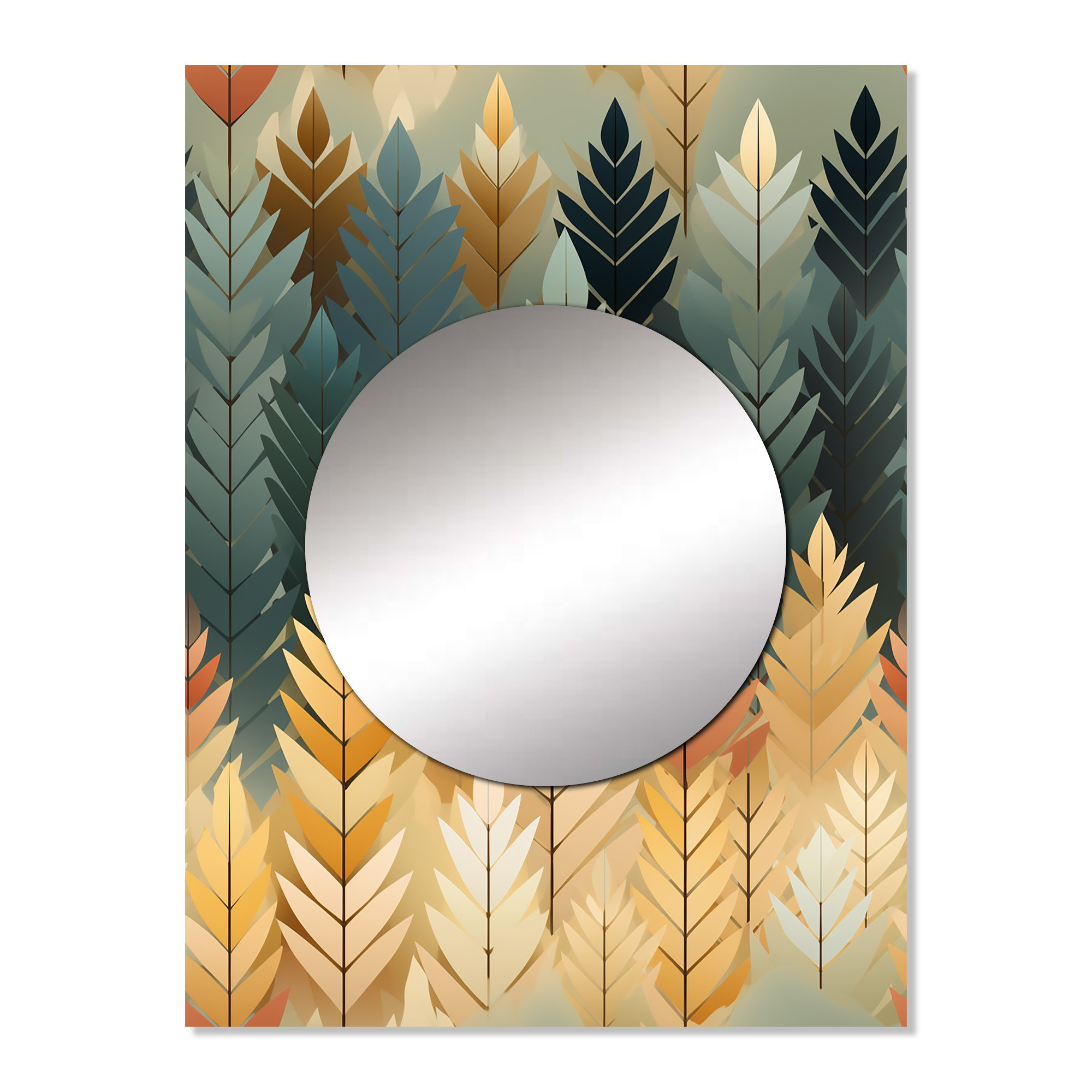 East Urban Home Wolfort Tree Chevron Woodland Delight - chevron Mirror ...