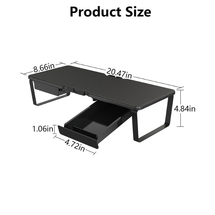 Inbox Zero Makeesha MDF Stackable Monitor Stand | Wayfair