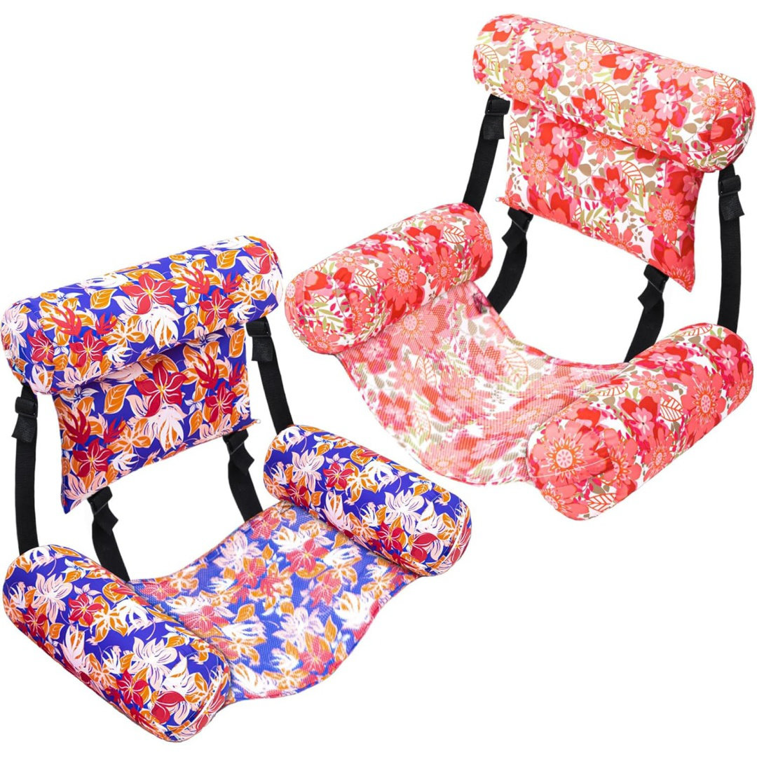 DESIGN SHOP BY SHELL 2 Pack Large Pool Chair Floats Adult Inflatable ...