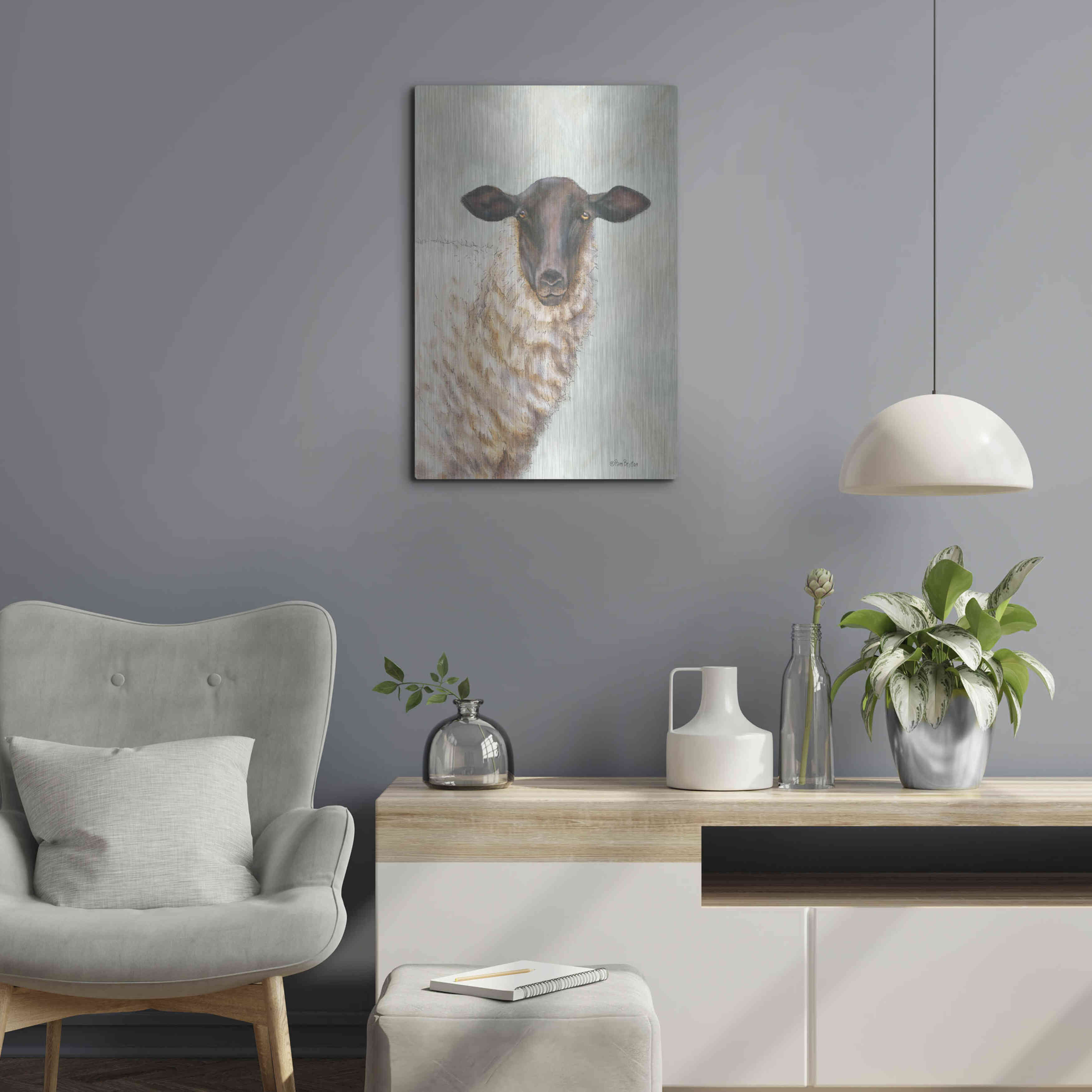 August Grove® Farm Sheep' by Pam Britton, Metal Wall Art | Wayfair