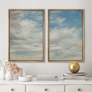 IDEA4WALL Clouds In Blue Sky Rustic Nature Pictures French Country ...