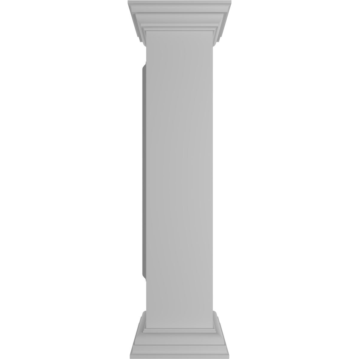 Ekena Millwork Corner Newel Post with Panel, Peaked Capital & Base Trim ...