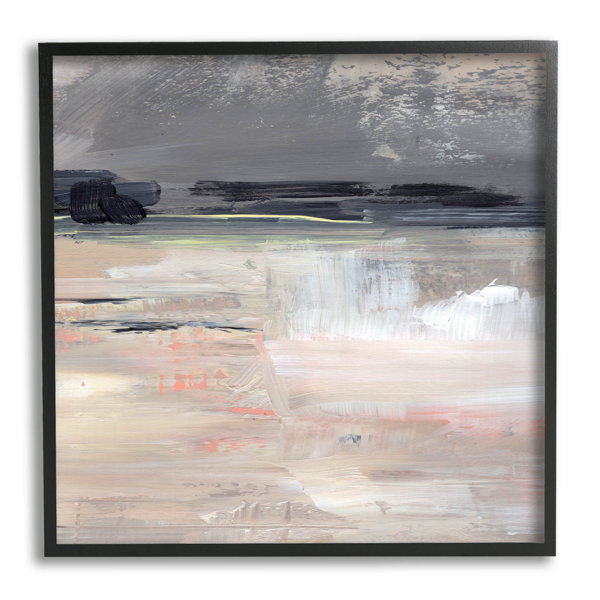 Stupell Industries Muted Abstract Landscape Framed Giclee Art By ...
