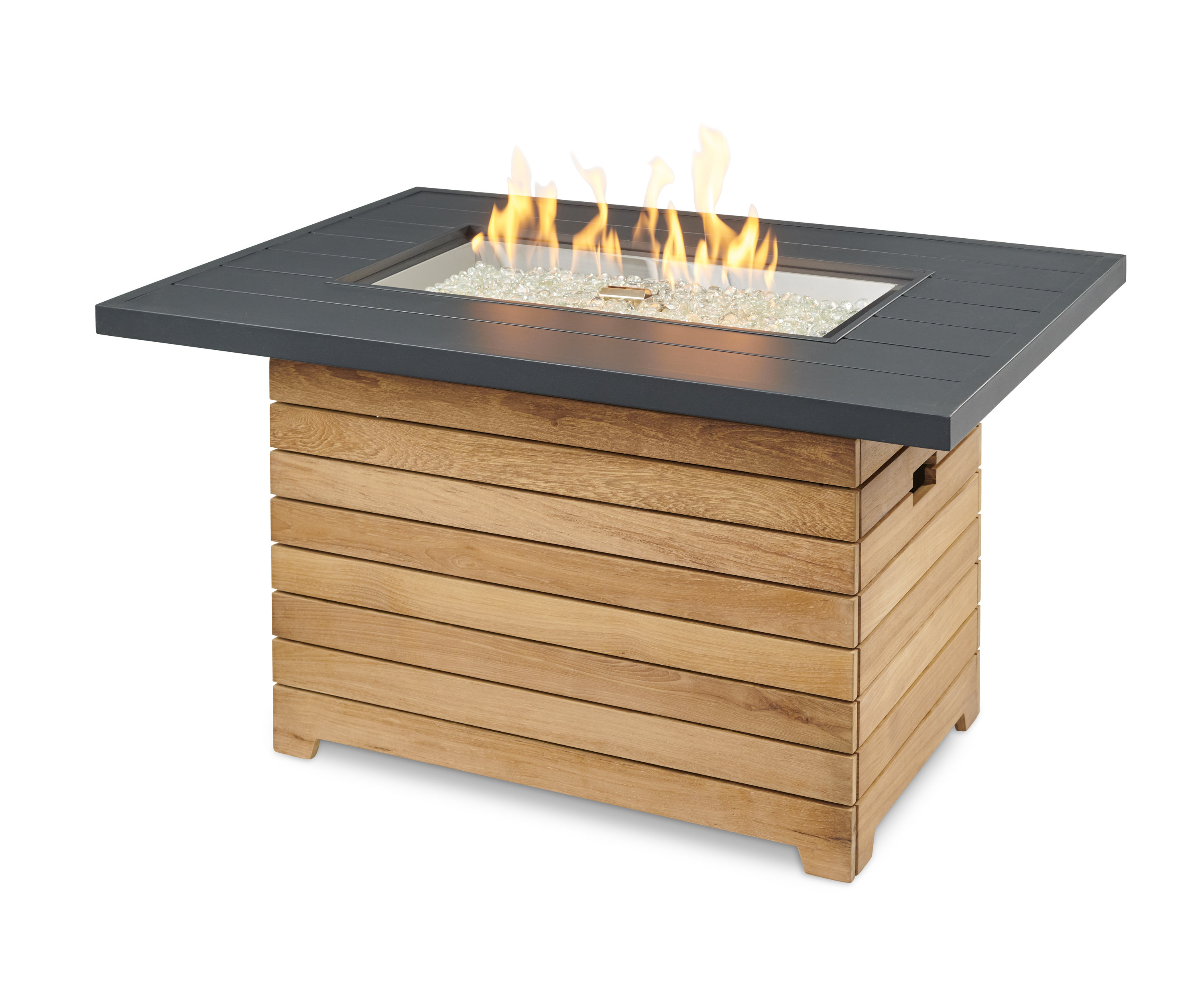 Hokku Designs Cove 23.3'' H x 42.1'' W Aluminum Outdoor Fire Pit Table ...