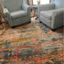 Trent Austin Design® Harrill Abstract Teal/Orange Area Rug & Reviews ...