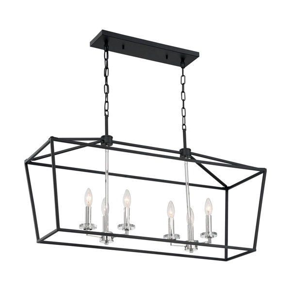 Wrought Studio™ Rudi 6 - Light Lantern Geometric Chandelier | Wayfair